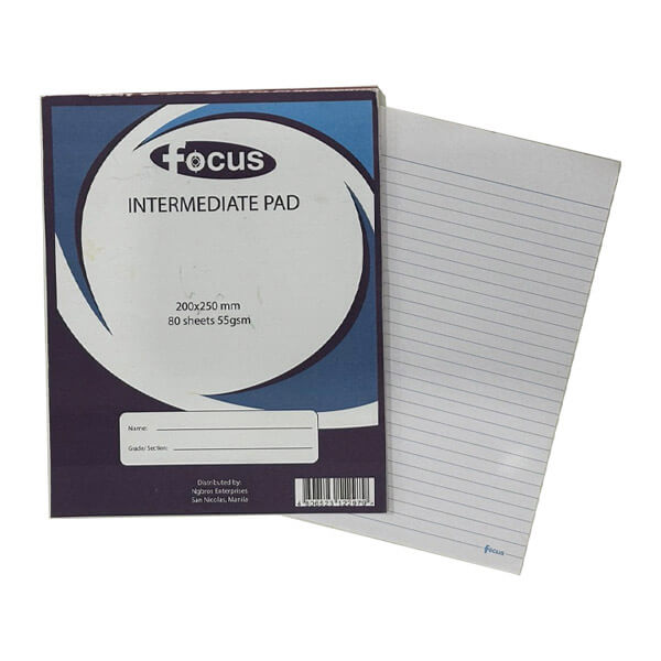 Focus Intermediate Pad – 80 Sheets, 55gsm, 100% Virgin Pulp, Smooth ...